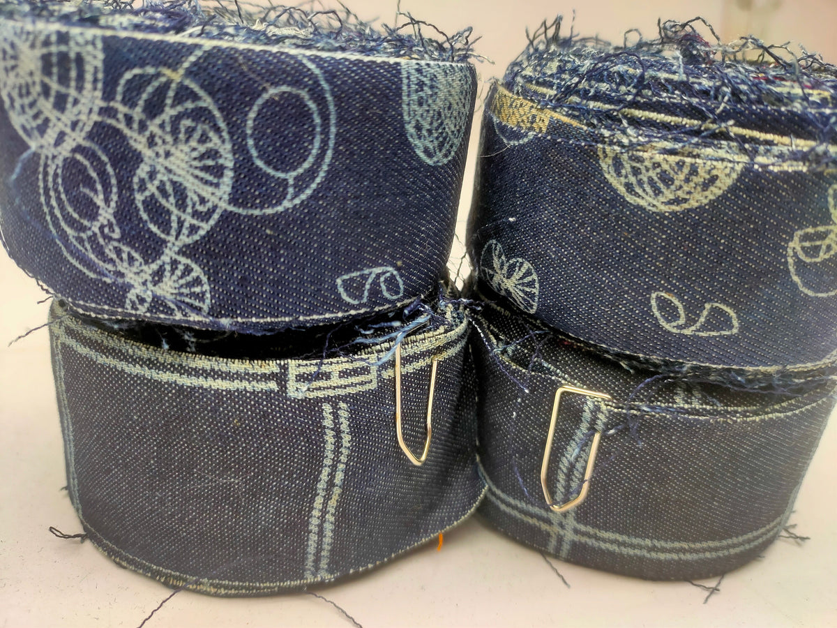 Recycled Denim Ribbon - Cotton Ribbon - Jeans Ribbon - SilkRouteInd...
