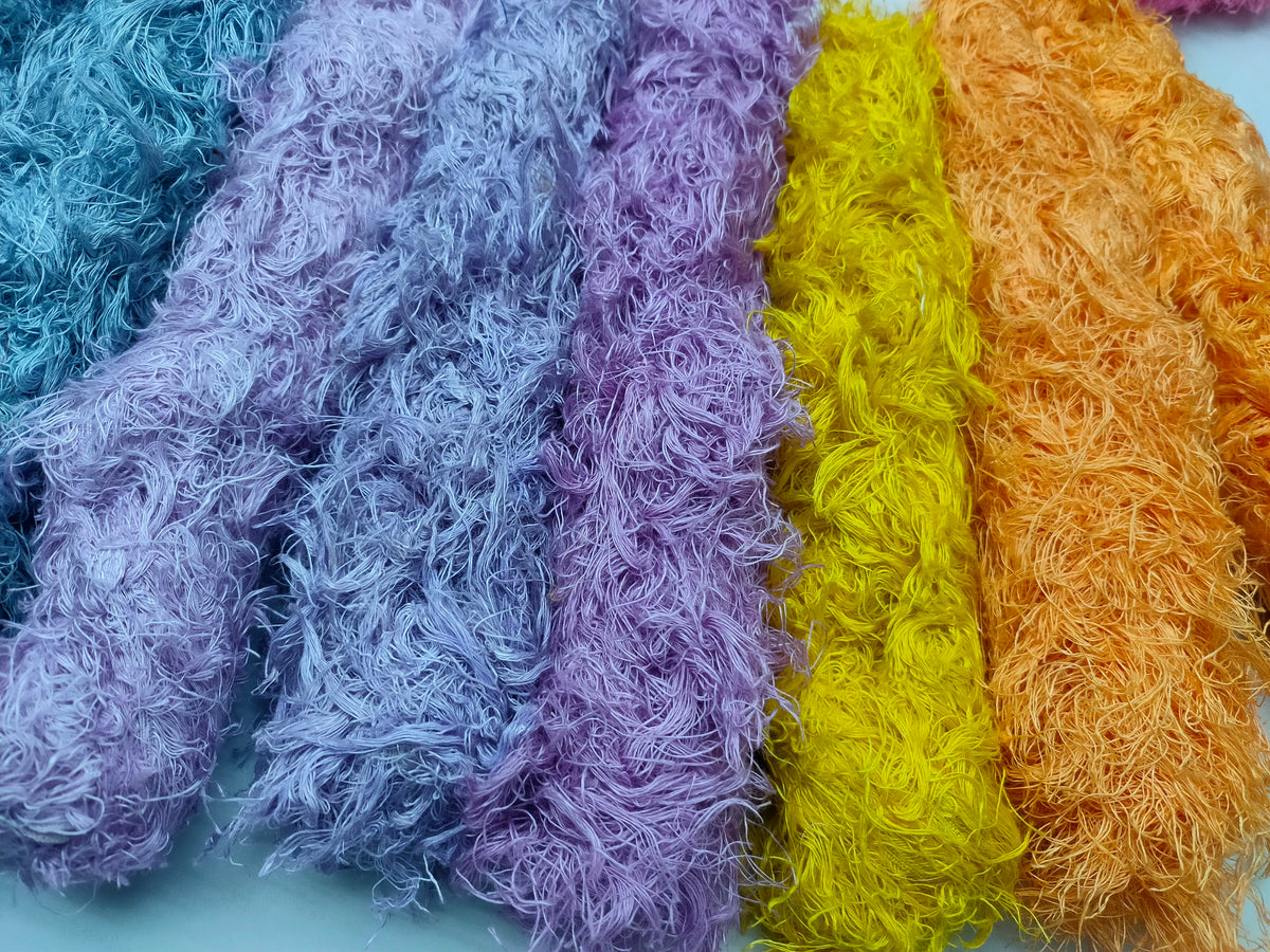 Recycled Linen Frizz Ribbon-Fuzzy Ribbon-Buy Frizz Ribbon in Bulk