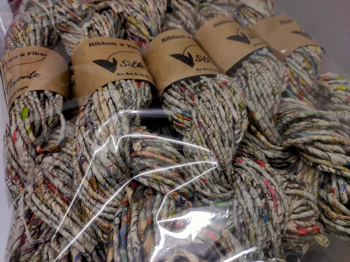 Handspun Newspaper Yarn | Recycled Paper Yarn | Craft Yarn – SilkRouteIndia